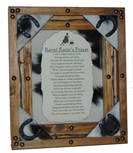Pine Framed Barrel Racers Prayer – buckledisplay